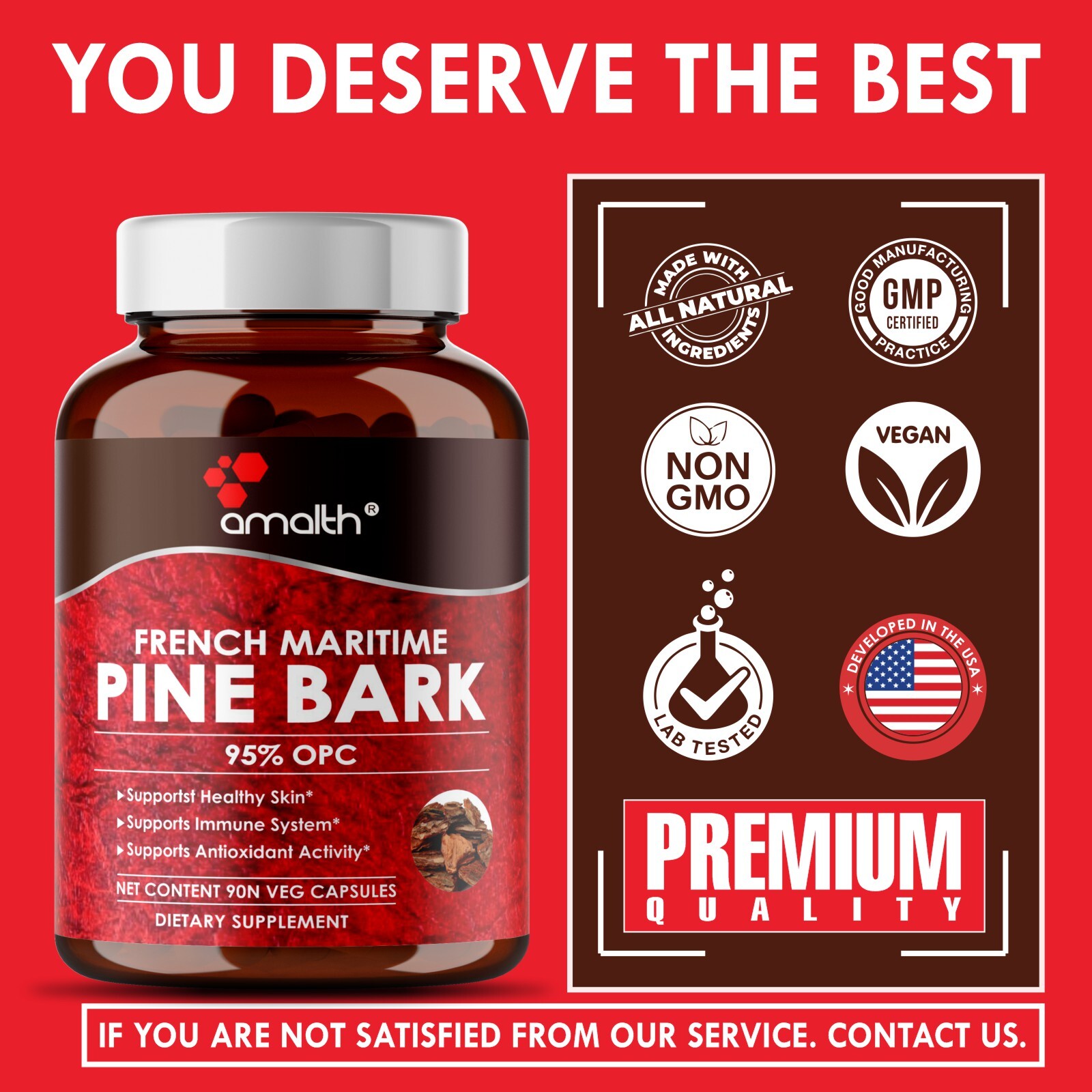 Pine Bark Extract French Maritime 2500 mg Capsules Radical Free - 90 ...