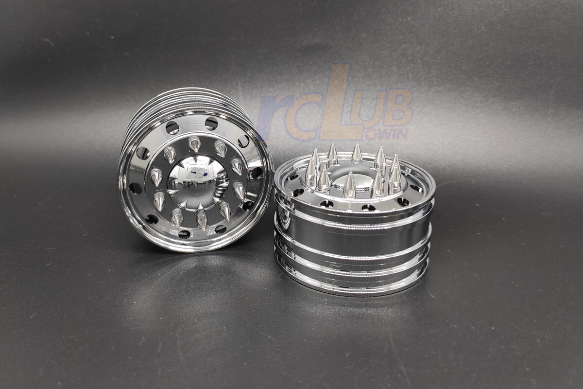 Chrome rims Super single For 1/14 Tamiya King Hauler Grand Hauler Globe ...