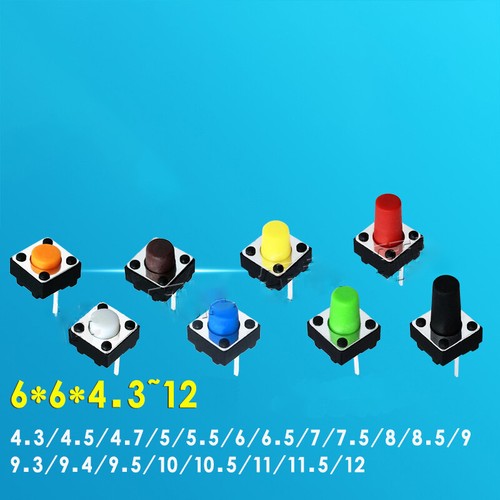 6 x 6 x 5mm Mini Taster Drucktaster Klein Mikroschalter DIP 2 SPST 2 ...