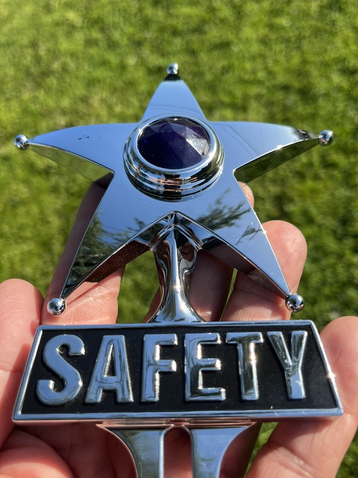 NEW BLUE DOT SAFETY STAR LICENSE PLATE TOPPER THAT LIGHTS UP ! CAR ...