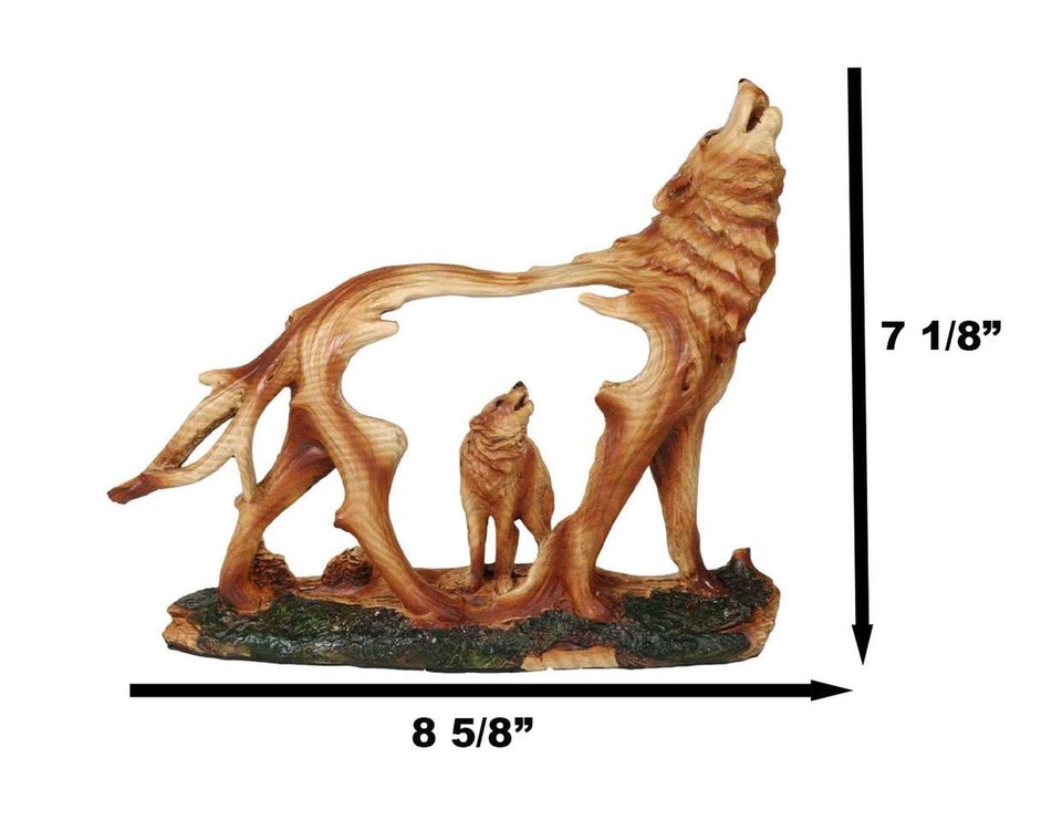 Ebros Wildlife Woodlands Scene Blood Moon Howling Gray Alpha Wolf ...