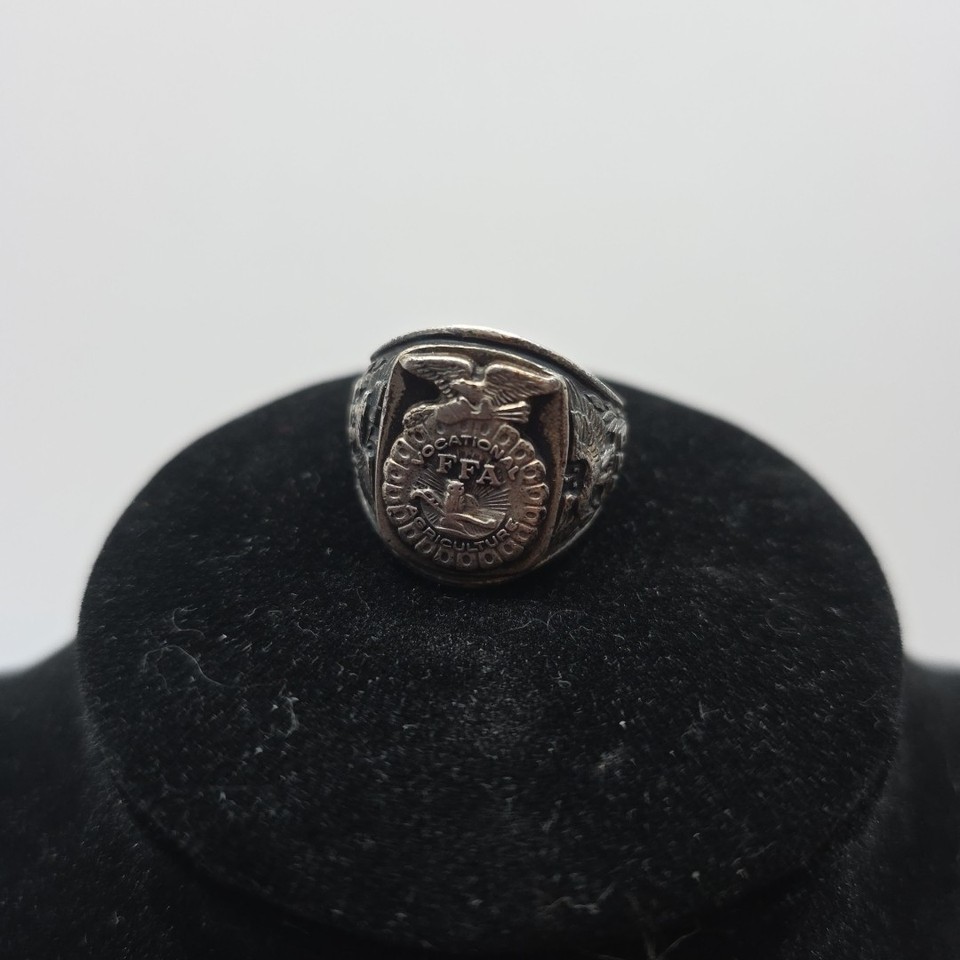 BALFOUR Sterling Silver 1940s FFA Future Farmers of America Ring Sz 10 ...