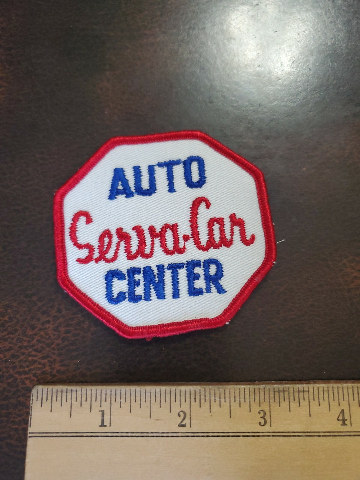 Vintage Advertising Employee Patch- Serva-Car Auto Center | eBay