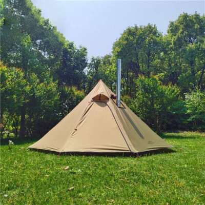 Tipi Hot Tent with Fire Retardant Stove Jack for Flue Pipes, 2~3 Person ...
