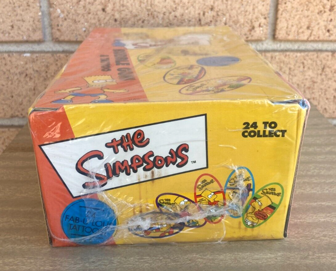 1998 The Simpsons Sealed Box Of Tattoos With Bubble Gum | eBay Australia