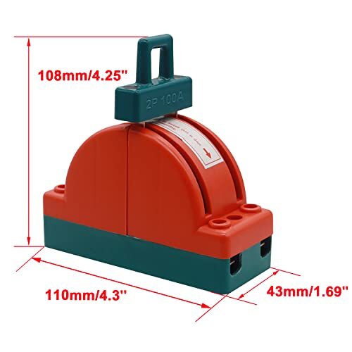 Disconnect Knife Switch 100A 220V 2 Pole Double Throw DPDT Power ...