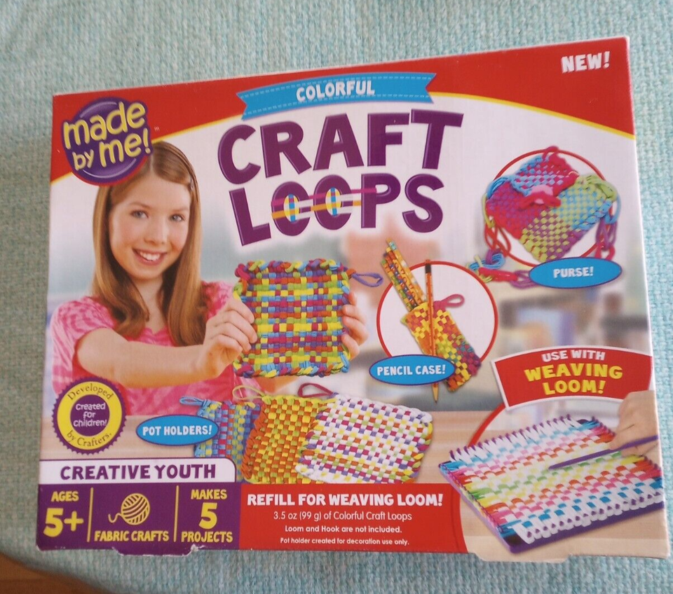 NEW Made By Me Colorful Craft Loops Loom REFILL ONLY 3.5 oz NO LOOM | eBay