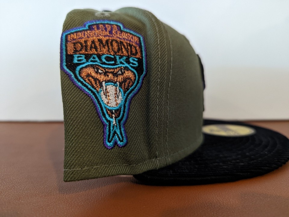 Topperz 59FIFTY Arizona Diamondbacks Inaugural Olive Black Corduroy UV ...
