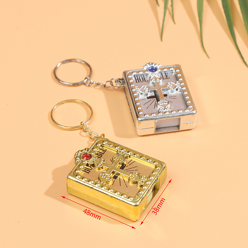 Mini HOLY Bible Keychain Religious Christian Jesus Cross Keychain ...