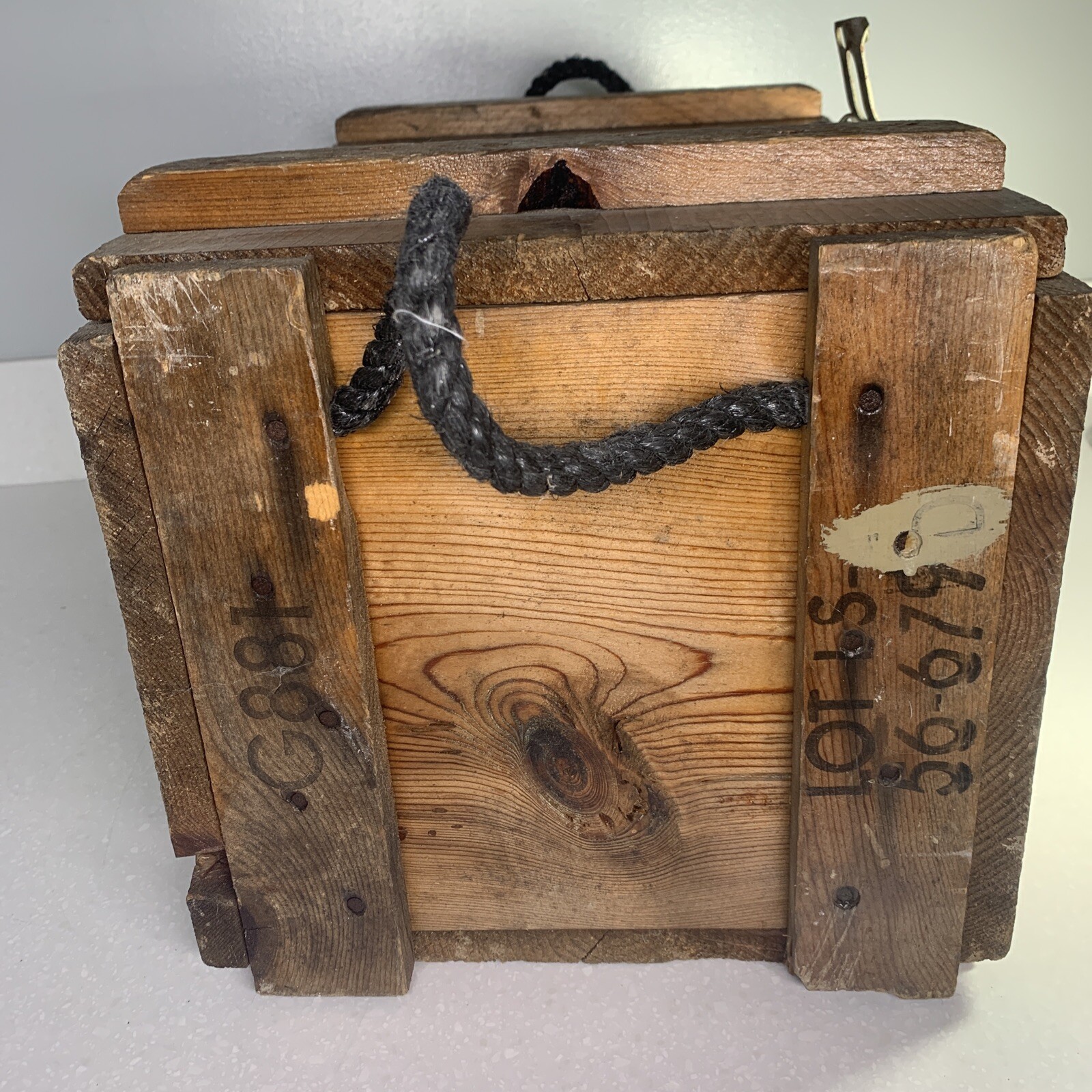 Wood Ammo Crate Box empty Antique Vintage Grenade Hand Frag M67 Ft ...