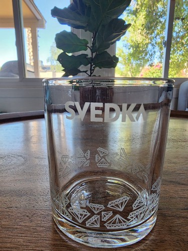 RARE Svedka Vodka Icy Diamonds Sipping Rocks Tumbler Glass | Etched | eBay