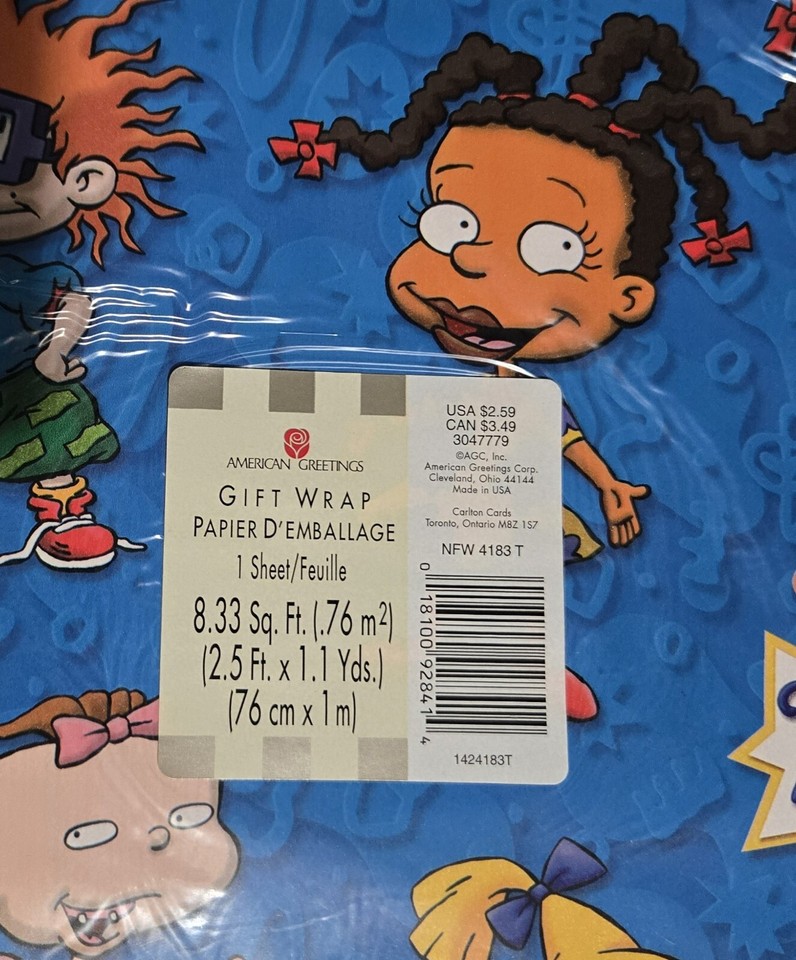 VTG American Greetings 'NICKELODEON' Gift Wrapping Sheets Sealed **YOU ...