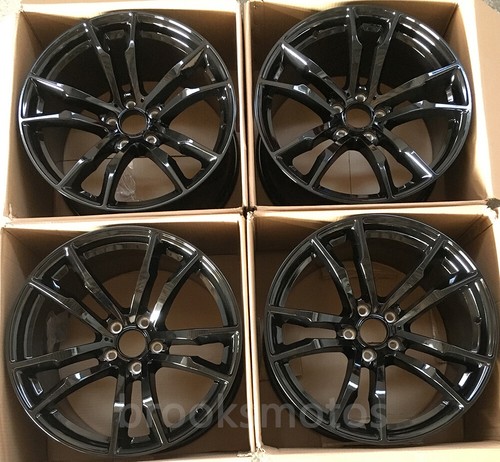 20" TWIN 5 SPOKE GLOSS BLACK STYLE WHEEL RIM FITS BMW X5 E70 F15 X6 E71 ...