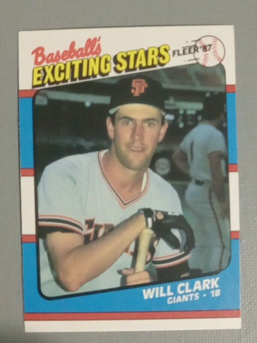 1987 Fleer Baseball's Exciting Stars Will Clark Card #10 (2B) | eBay