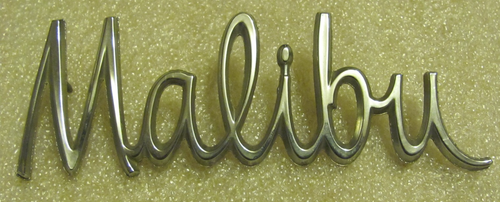 1960s - 1970s CHEVROLET MALIBU EMBLEM BADGE FLAG FACTORY ORIGINAL ...