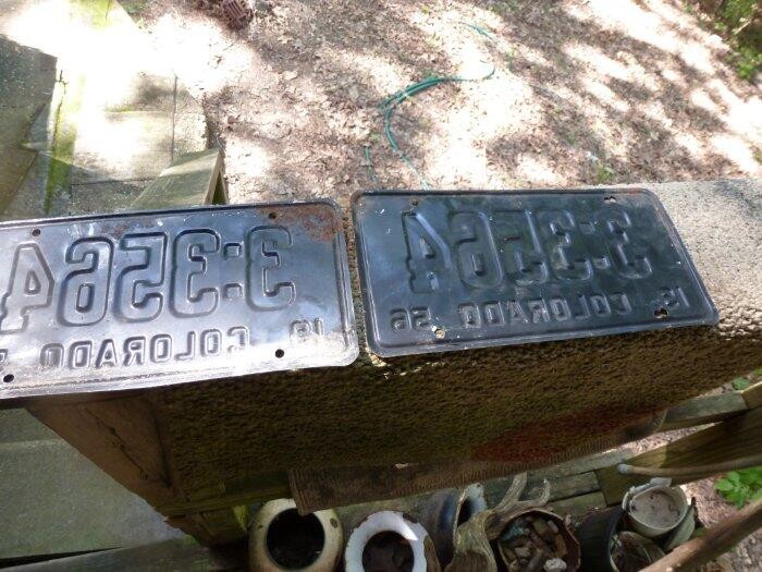 COLORADO LICENSE PLATES-1956-#3 3564-Matching Pair-Original Paint | eBay