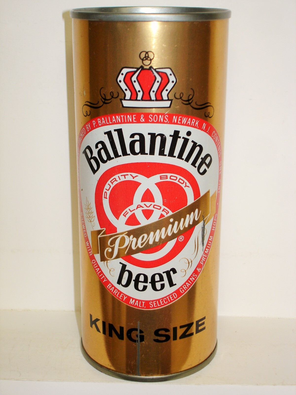 BALLANTINE PREMIUM BEER "KING SIZE" 16oz Flat Top Beer Can E607 | eBay