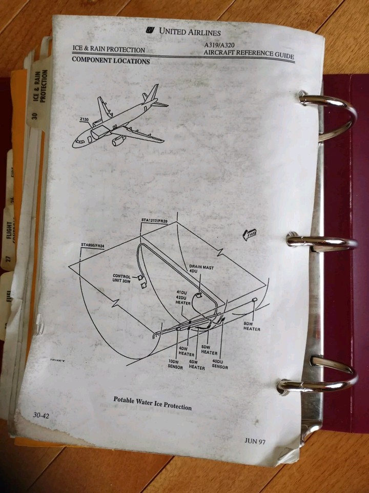 UNITED AIRLINESS A320 AIRCRAFT REFERENCE GUIDE JUN 1997 | eBay