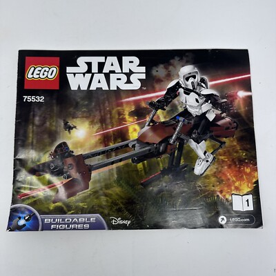 LEGO 75532 Star Wars Scout Trooper & Speeder Bike Booklet Manual Book 1 ...