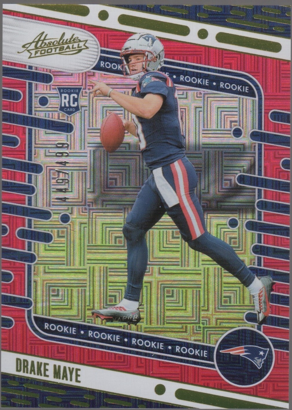 2024 Panini Absolute - Rookies Drake Maye #103 Red Squares /499 (RC ...