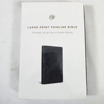 Crossway ESV Thinline Bible Large Print Faux Leather Celtic Cross ...