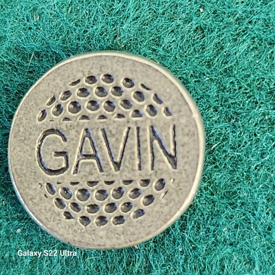 Personalized Metal Golf Ball Marker for Gavin | eBay