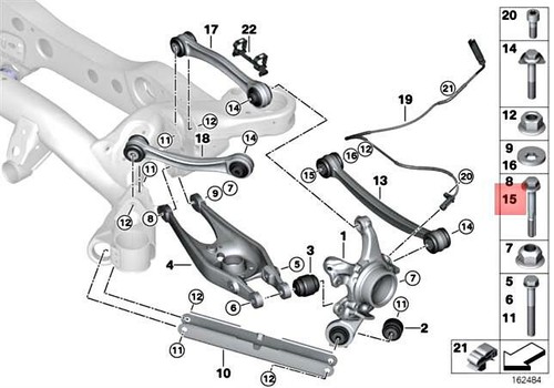 Genuine BMW M M3 M3 CRT E81 E82 E87 E88 Eccentric Bolt M12x1.5x125 ...