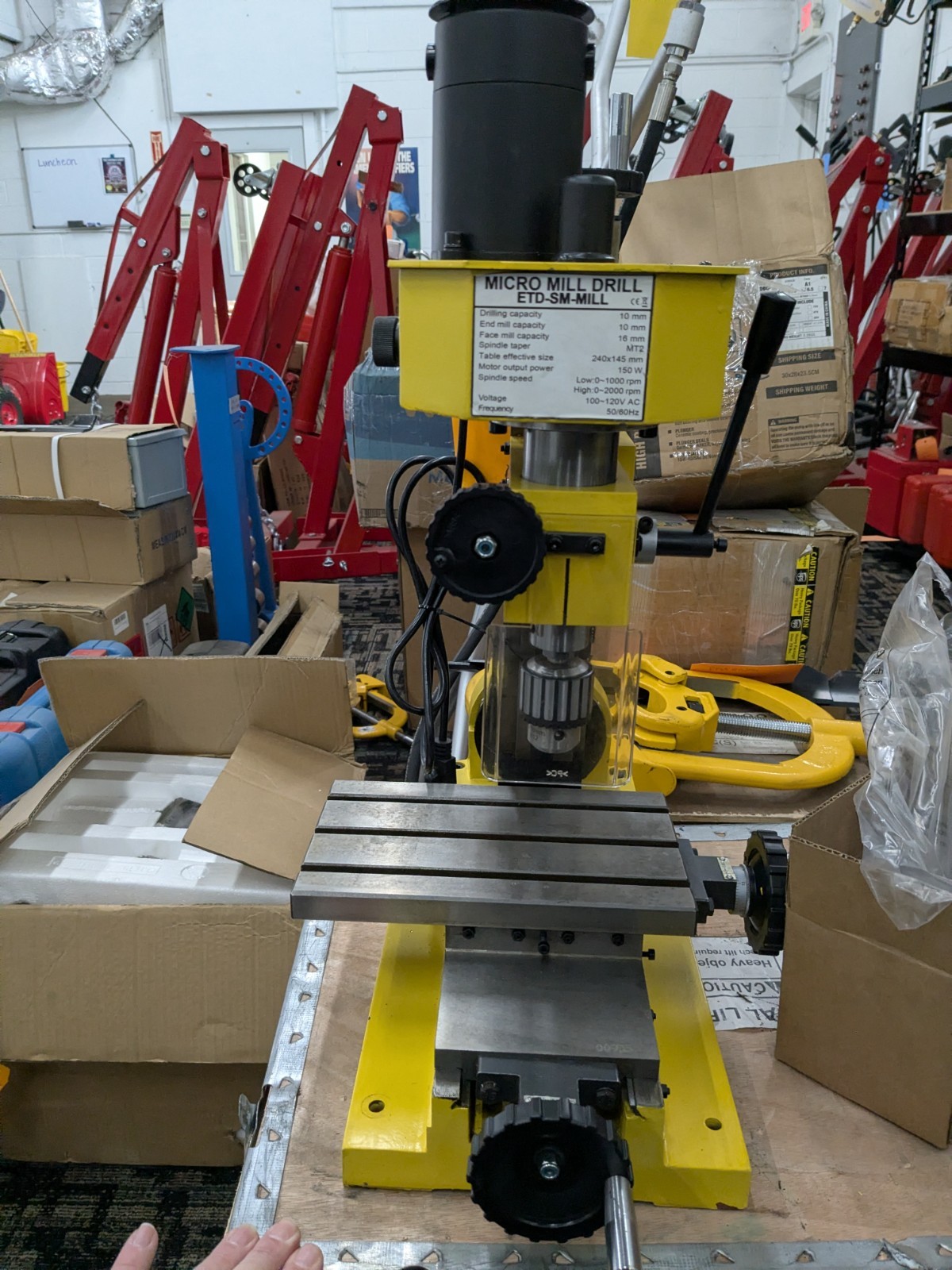 Mini Metal Mill Drilling Machine Press BenchTop 3/8 Drill Capacity with ...