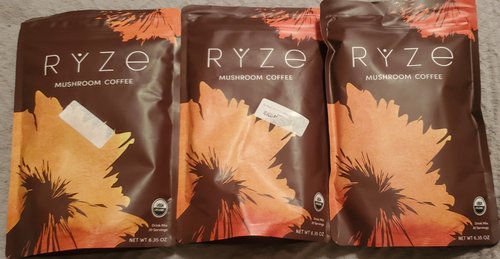3 Packs Of Ryze Organic Mushroom Coffee 90 Servings Exp. 6/2026 or 7/ ...