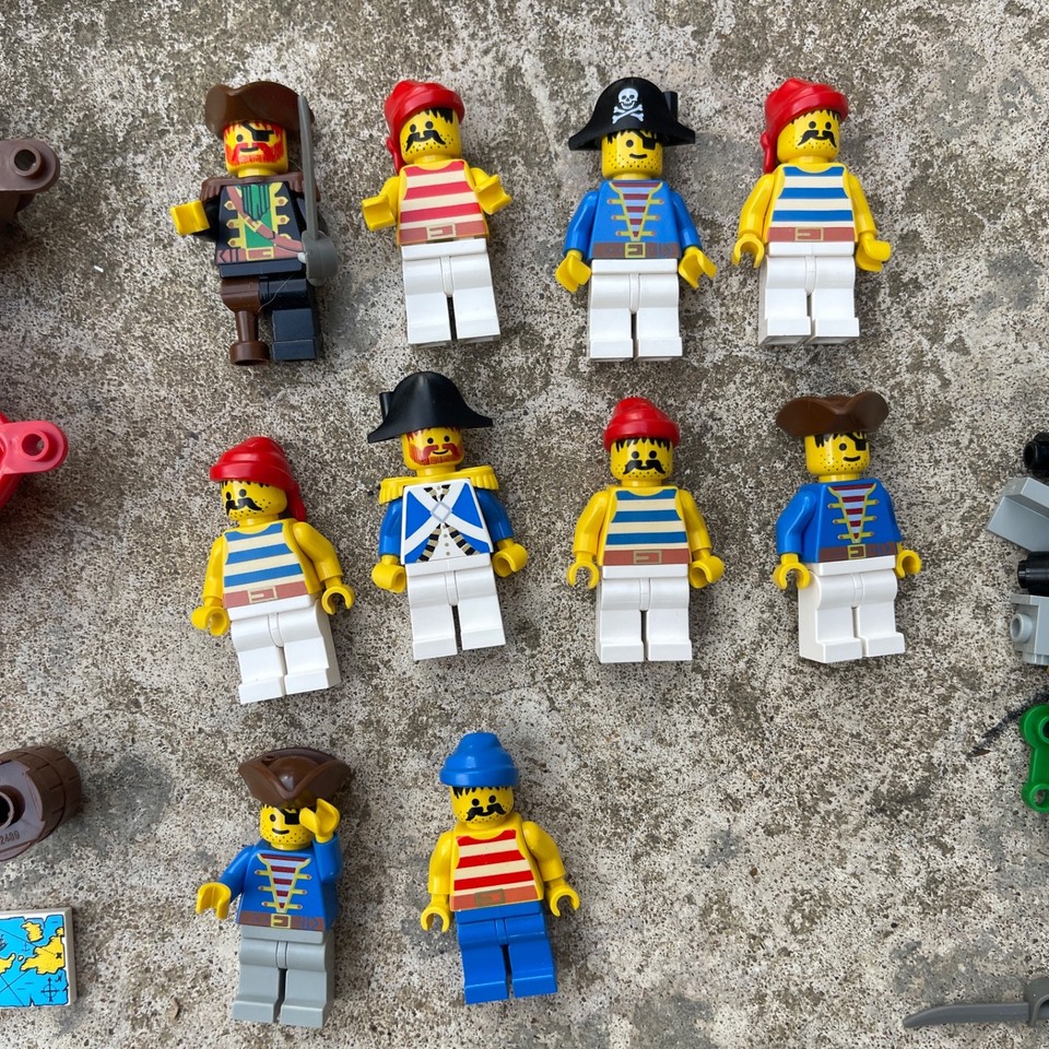 VTG Lego Minifigures Pirates Lot w/ Accessories 80s 90s Imperial Red ...