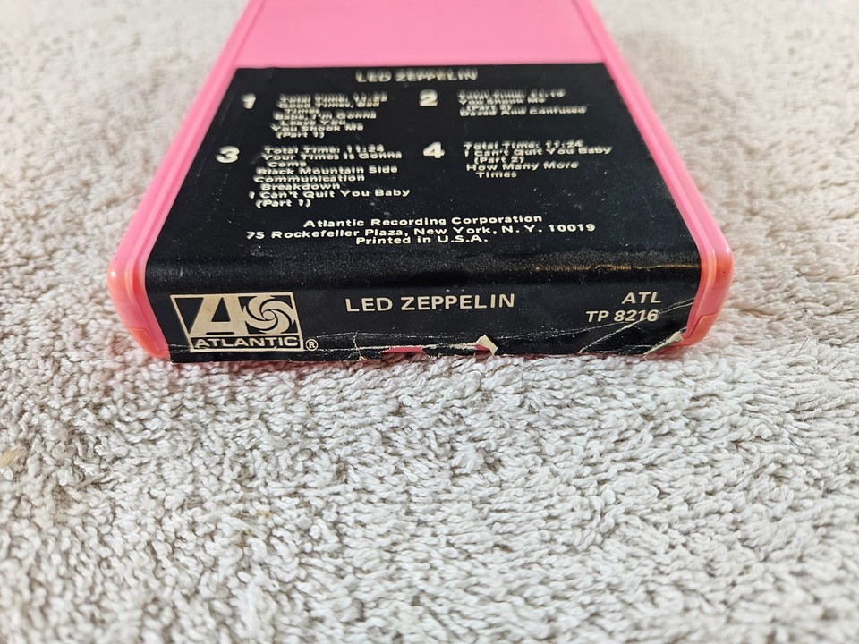 Led Zeppelin- Self Titled 8-Track Tape. Serviced. Pink Shell/ Free ...