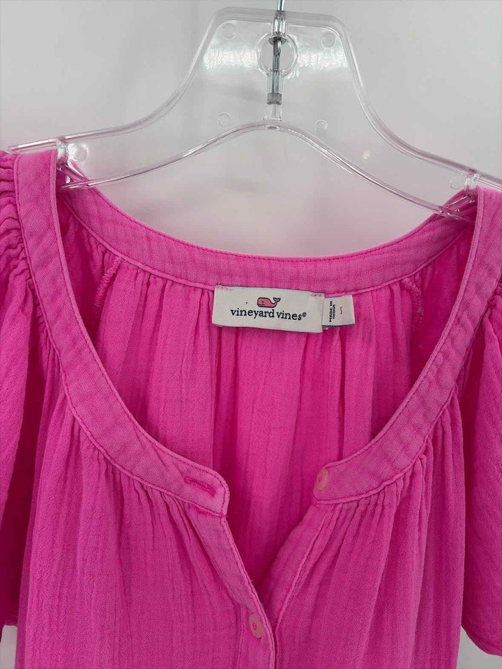 Pre-Owned Vineyard Vines Pink Size Small Shift Knee Length Short Sleeve ...