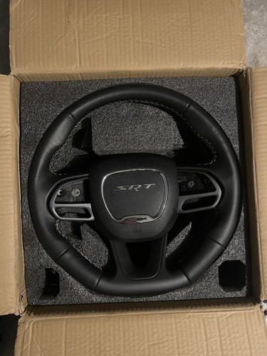 2021 2023 DODGE DURANGO SRT HELLCAT 6.2L OEM BLACK LEATHER STEERING ...