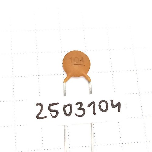 Capacitor 100nF 100V Y5V R5mm Ceramic Disc SR Passive Cc-104/100 x50pcs ...