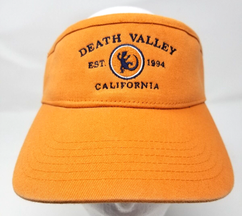 Vtg, DEATH VALLEY CALIFORNIA EST. 1994, Orange, Strap-back, 4HEAD VINTAGE Visor | eBay