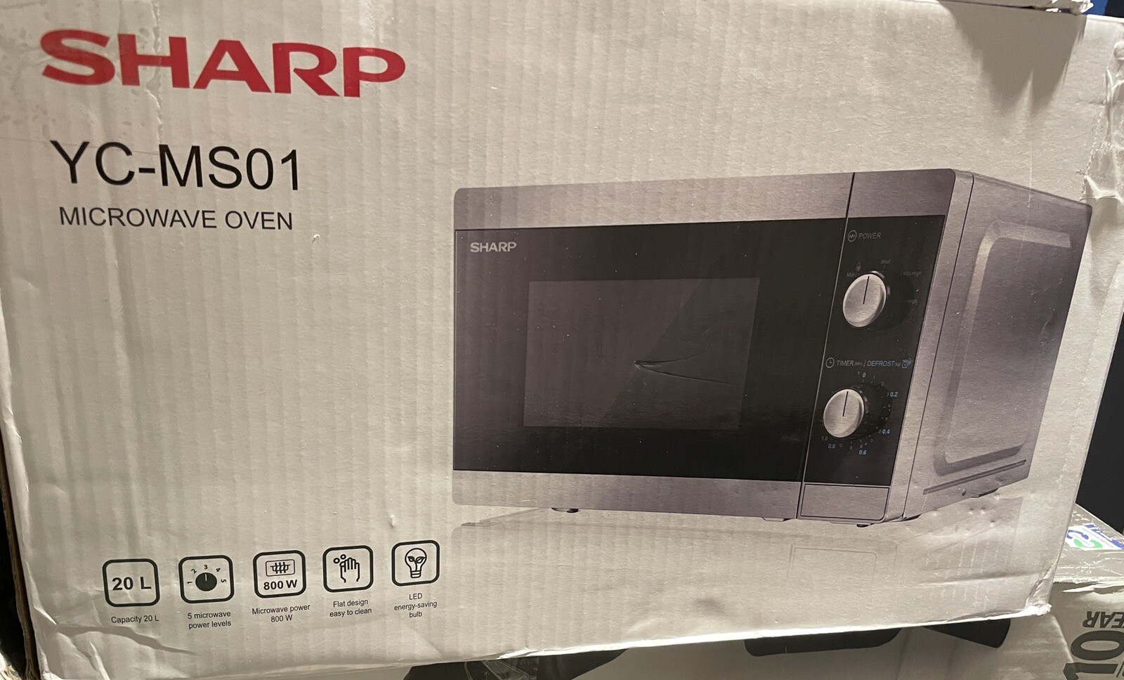 Sharp YC-MS01U-S 20L 800W Microwave - Silver for sale online | eBay