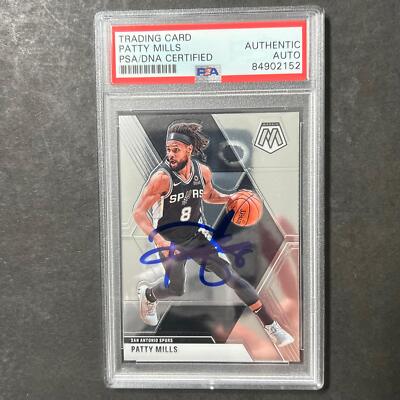 2019-20 Panini Mosaic #36 Patty Mills Signed Card AUTO PSA/DNA Slabbed ...