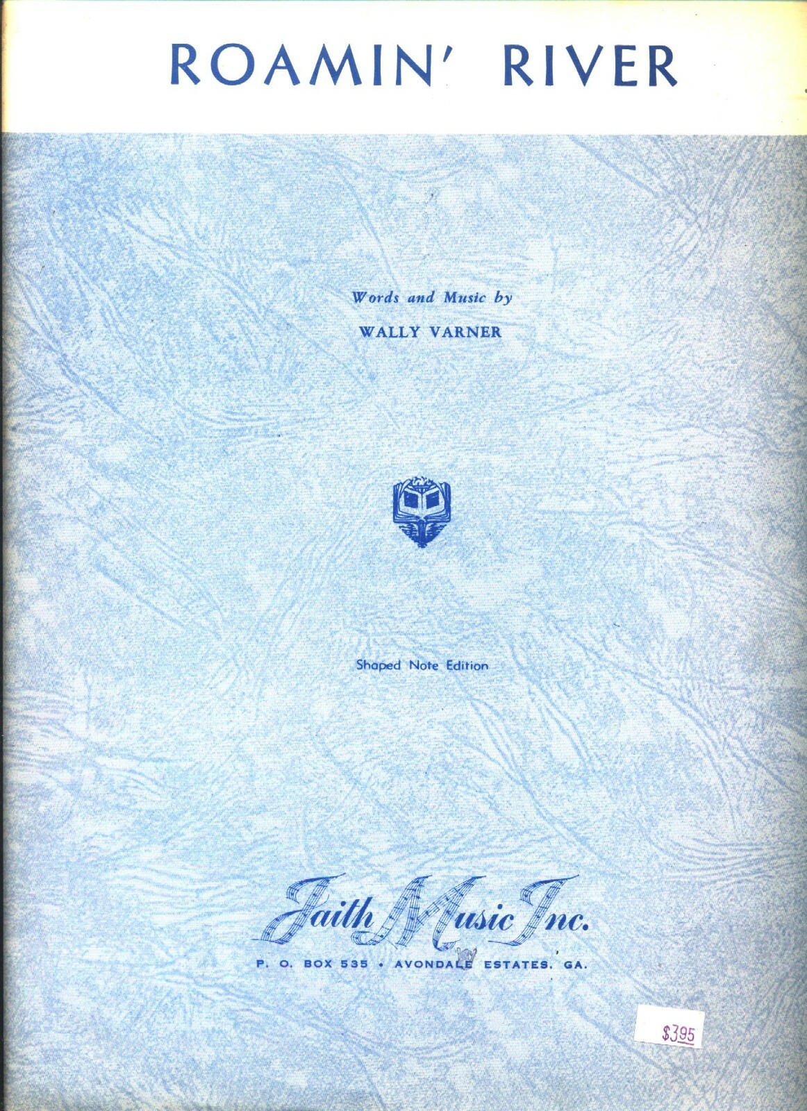 WALLY VARNER ROAMIN' RIVER SHEET MUSIC PIANO/VOCAL EXTREMELY RARE 1958 ...