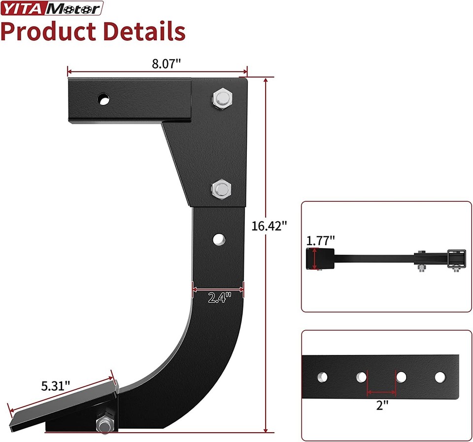 Hitch Lawn Mounted Ripper Middle Buster Plow for ATVs/UTVs Tractor W/2 ...