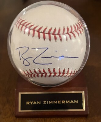 Ryan Zimmerman Autographed Baseball with Case (MLB Authenticated) | eBay