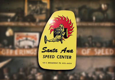 60s Santa Ana Speed Decal Hot Rod Rat Flathead Ford Sticker Drag Race ...