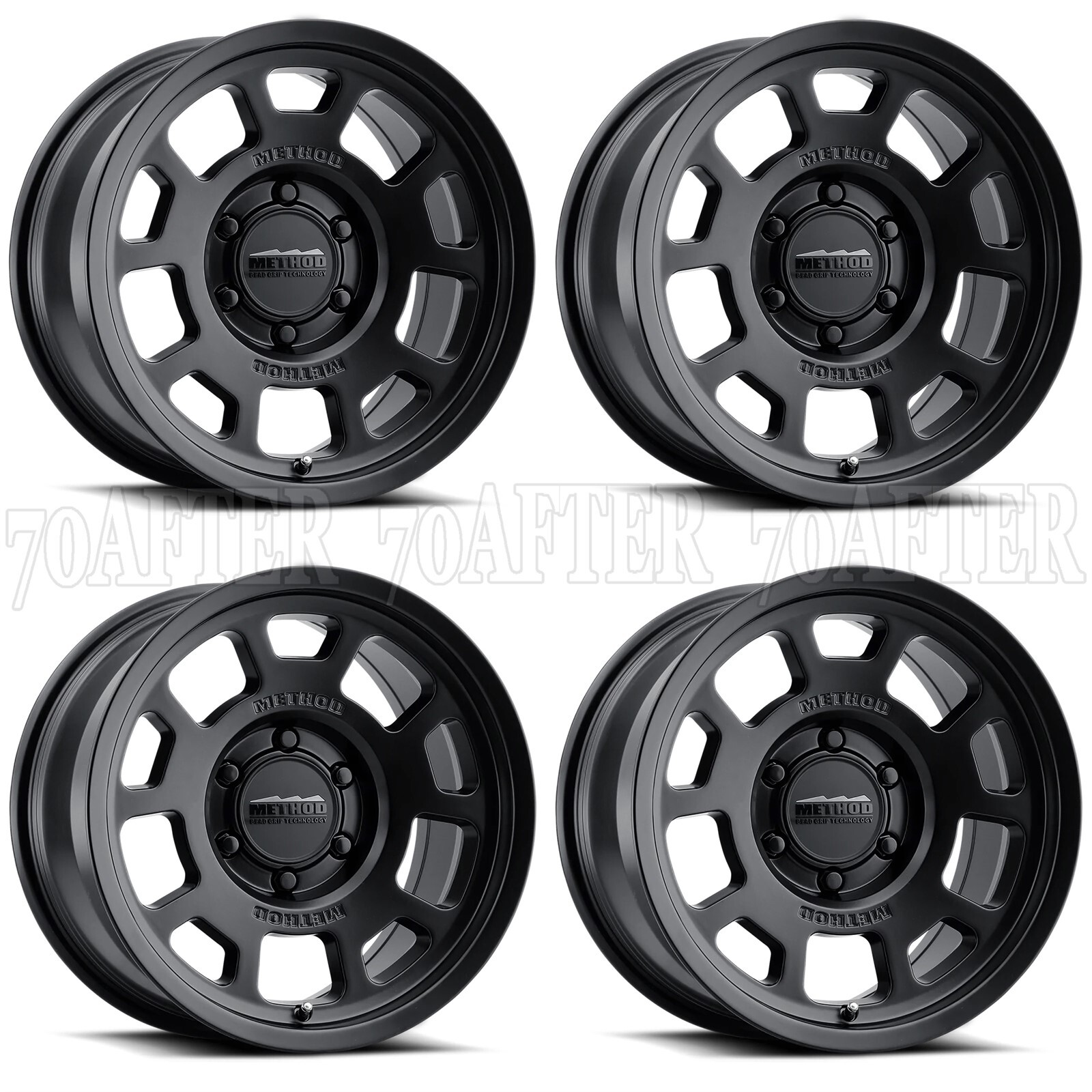 (4X) Method MR705 Bead Grip Wheels [18x9|6x135|ET:18|CB:87] Matte Black ...