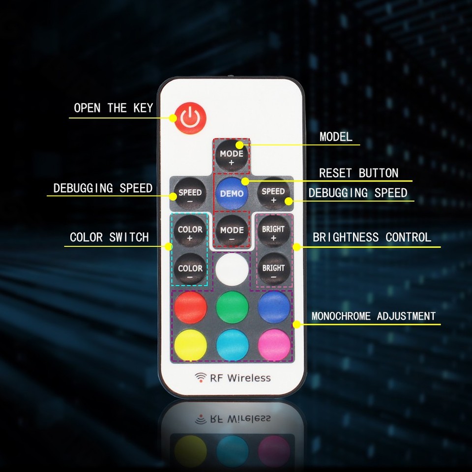 4PC LED Wheel 17.5" Ring Lights Double Row Changing IP68 RGB+Music APP ...