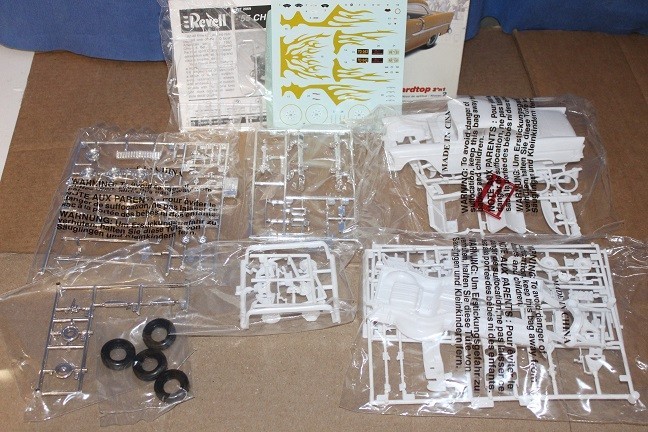 Revell 1955 Chevy Bel Air Hardtop 2n1 Model Kit 1:25 Complete Unbuilt ...