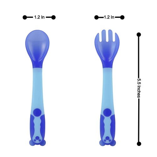 PandaEar Baby Bendable Utensils Spoons| Training Learning Feeding for 3 ...