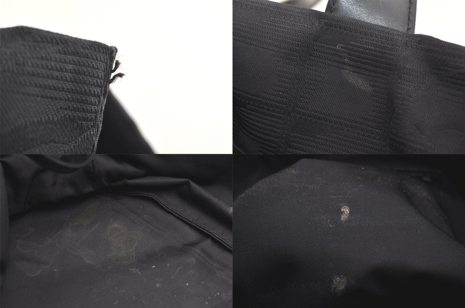 Authentic CHANEL New Travel Line Shoulder Tote Bag Nylon Black Junk ...