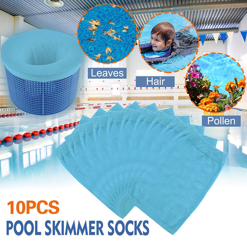 10Pcs Filter Storage Pool Skimmer Socks Elastic Nylon Swimming Pool ...