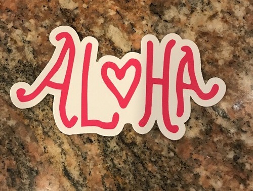 Aloha Sticker - Hawaii Islands Live Aloha Surf Surfing Beach Tropical ...