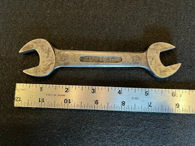 Vintage "DUNLAP C1" Wrench 19/32" & 11/16" Double Open End #4 | eBay