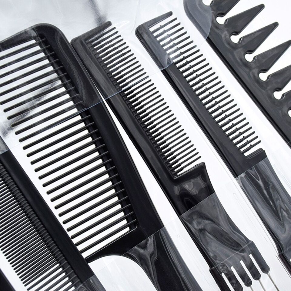 Styling Comb Set 10pcs Professional Salon Hairdressing Barber Hair ...